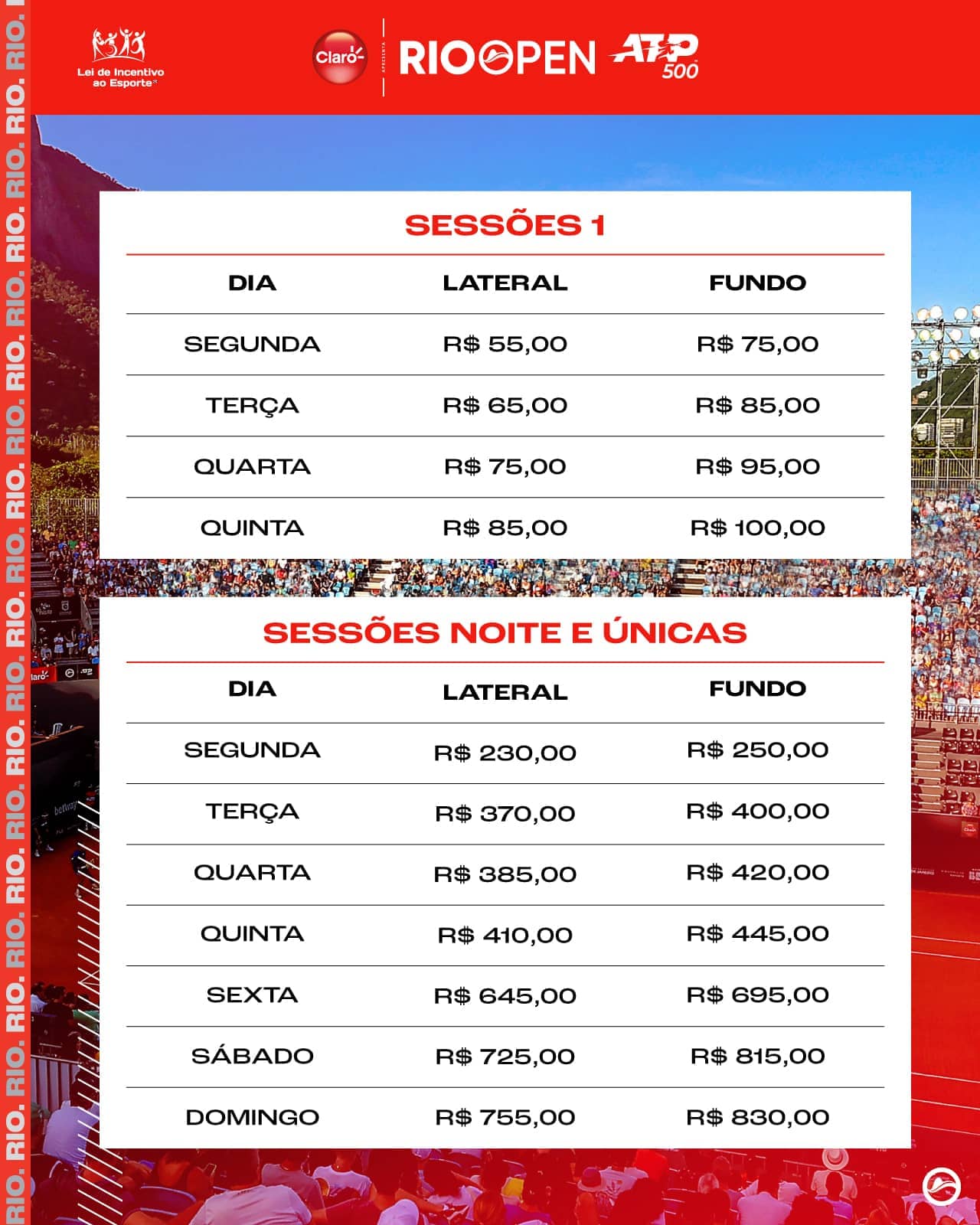Rio Open abre venda de ingressos para a 11ª edição do torneio | News ...